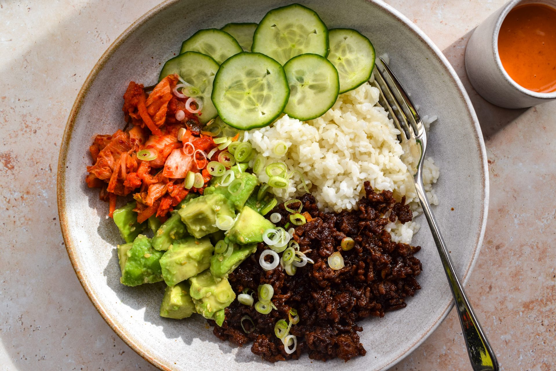 Korean Beef Mince Rice Bowls